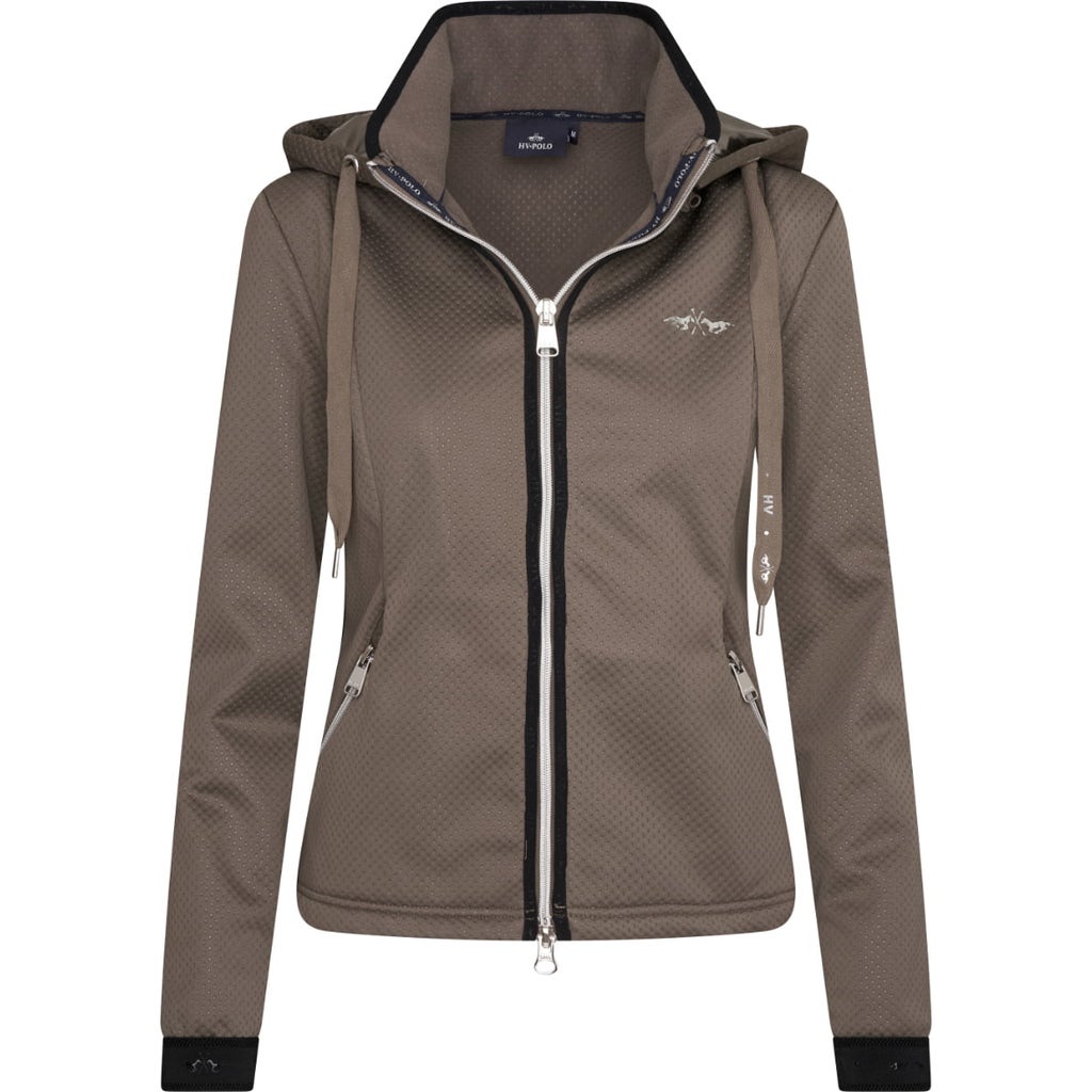 HV Polo "HVPFemke" Tech Fleece Jacket, Dark Taupe - EquusVitalis Onlineshop