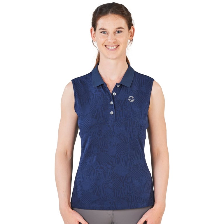 BUSSE Polo-Shirt SHANON, ärmellos, navy - EquusVitalis Onlineshop