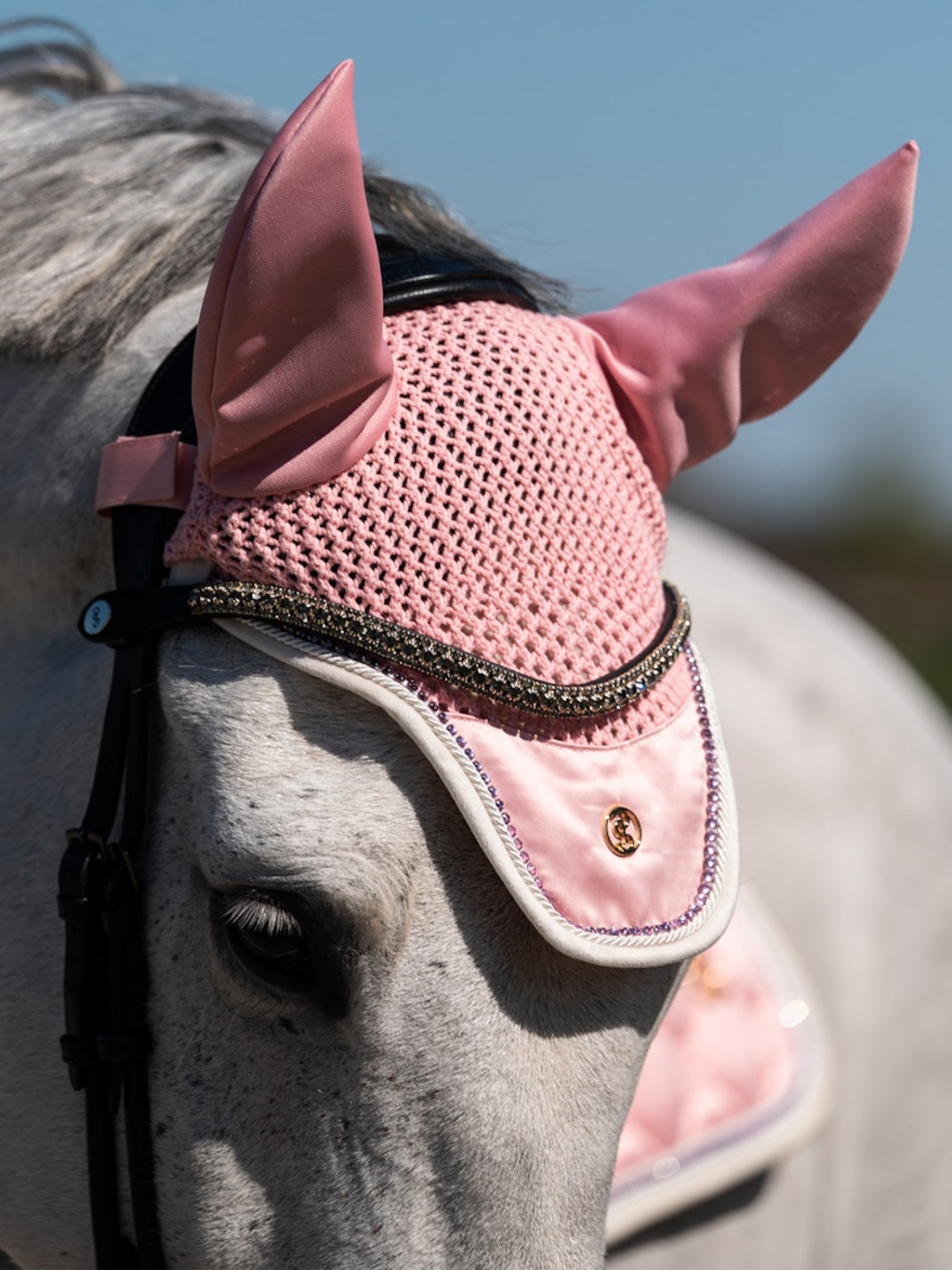 PS of Sweden Vintage Monogram Ear Bonnet, Hortensia Pink - EquusVitalis ...